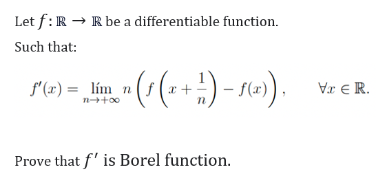 Solved Let f:R→R be a differentiable function. Such that: | Chegg.com