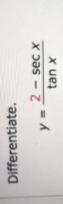 Solved Differentiate. tan x | Chegg.com