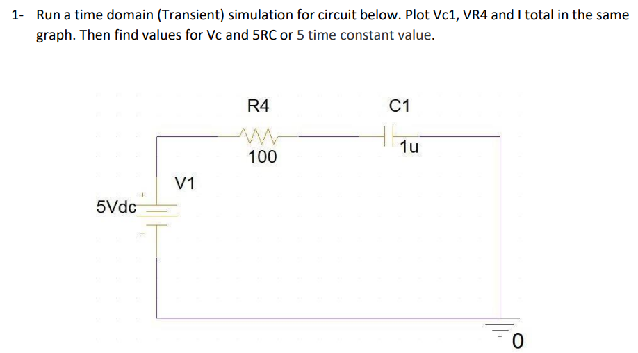Solved 1- Run a time domain (Transient) simulation for | Chegg.com