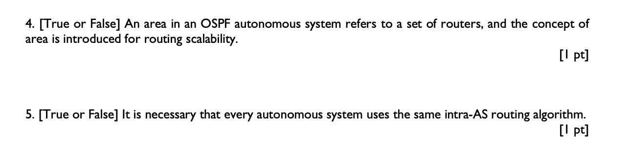 Solved 1. A routing algorithm what each router knows | Chegg.com
