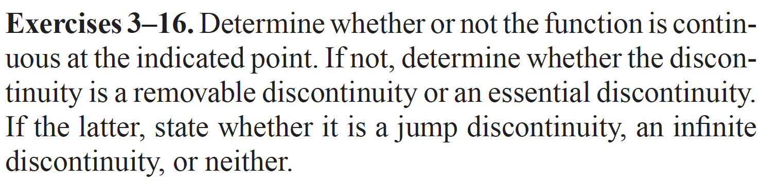Solved Exercises 3-16. Determine whether or not the function | Chegg.com