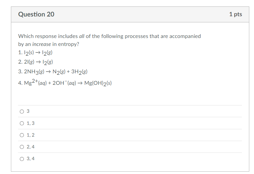 Solved Question 20Which response includes all of ﻿the | Chegg.com