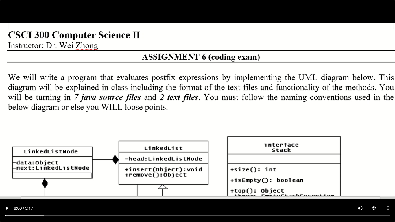 Solved CSCI 300 Computer Science II Instructor: Dr. Wei | Chegg.com
