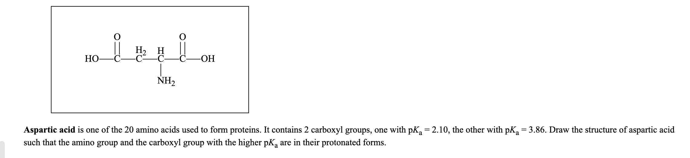 Solved H2 HO -ОН NH2 Aspartic acid is one of the 20 amino | Chegg.com