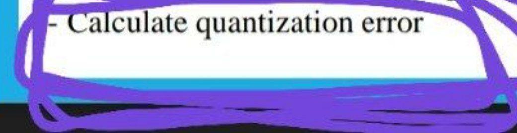 Calculate quantization error | Chegg.com