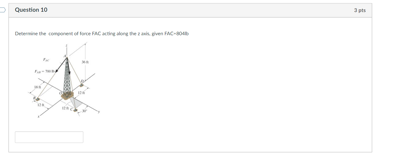 Solved Determine the component of force FAC acting along the | Chegg.com