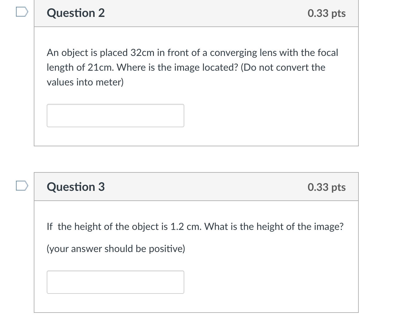 Solved An object is placed 32 cm in front of a converging | Chegg.com