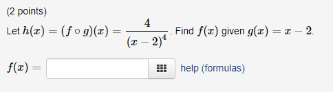 Solved a. f(x) = x^2 - 2 and g(x) = x + 4,find (f∘g)(2) | Chegg.com