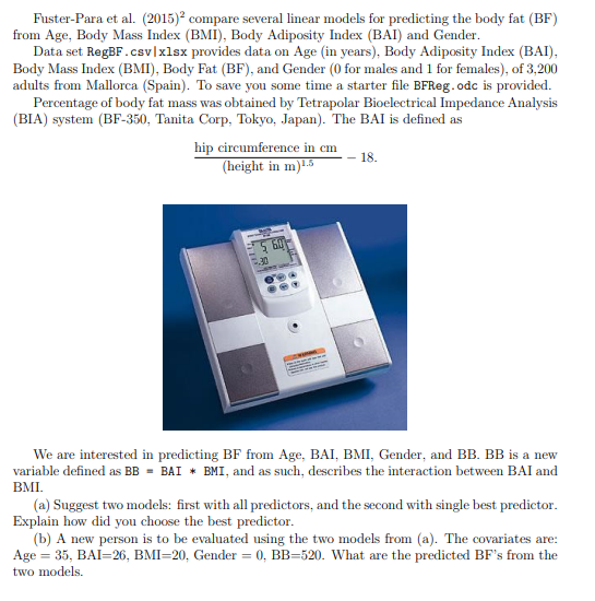 2 Body Fat From Linear Regression Excess Adiposity