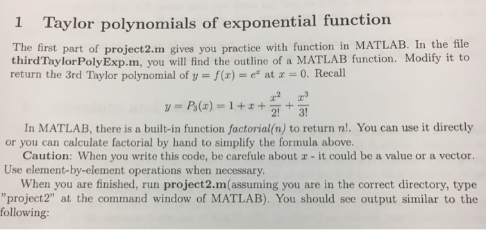 Solved 1 Taylor polynomials of exponential function The | Chegg.com