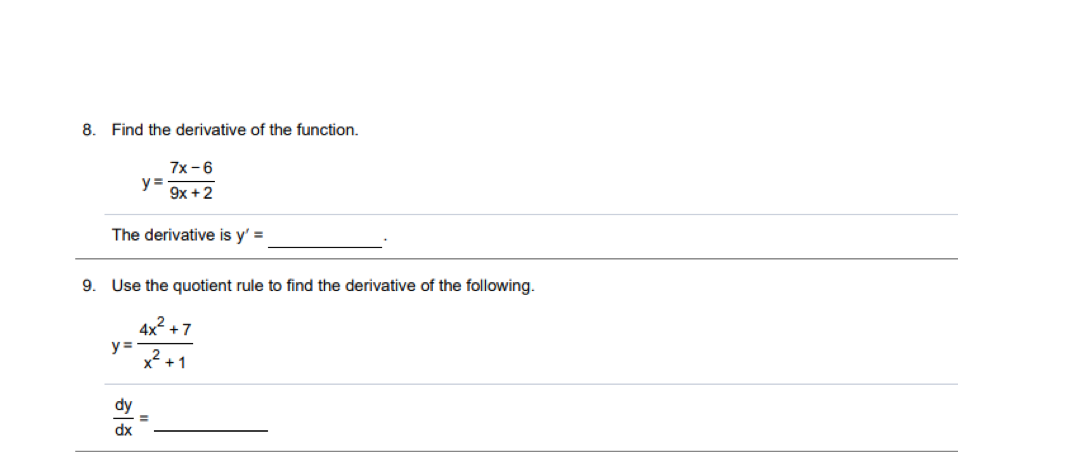 Solved 15. Find the derivative of the function y= (3x + | Chegg.com
