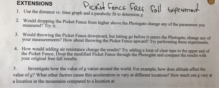 Use the distance vs. time graph and a parabolic fit | Chegg.com