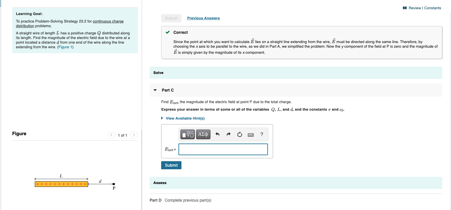 Solved Review Constants Submit Previous Answers Learning | Chegg.com