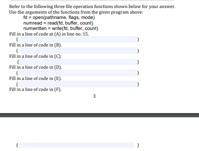 Solved 1. The following program (myCopy) written in C copies | Chegg.com
