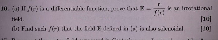 Solved 16. (a) If J(r) is a differentiable function, prove | Chegg.com