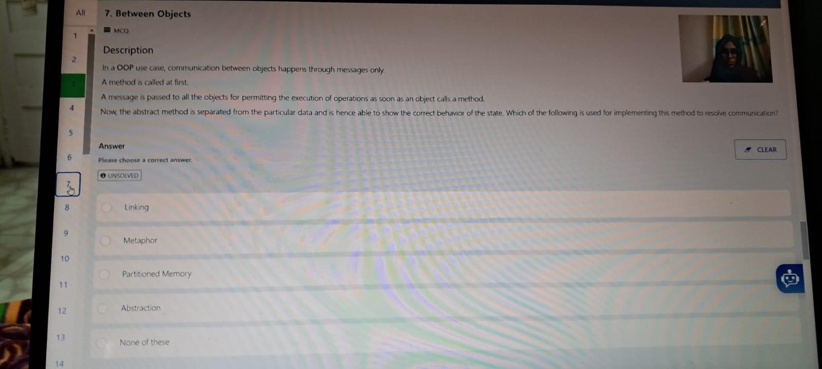 Solved 7. Between Objects ≡ 를 Description In a OOP use case, | Chegg.com