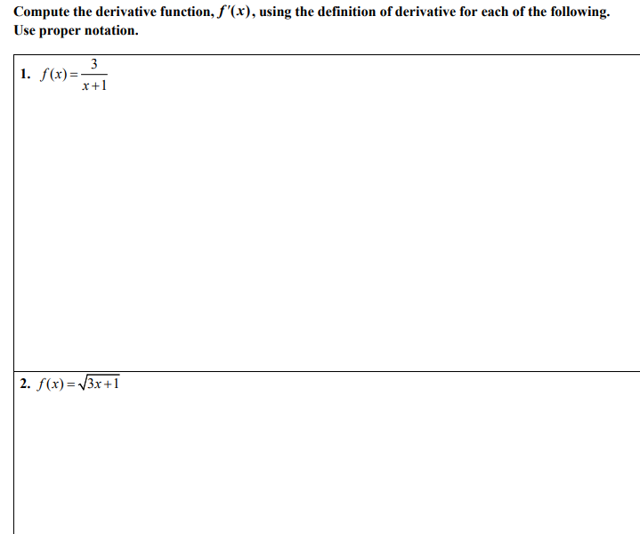 Solved Compute the derivative function, f′(x), using the | Chegg.com Solved Compute the derivative function, f′(x), using the | Chegg.com