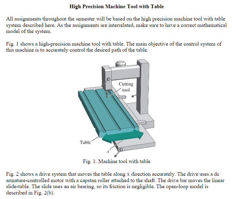 Solved High Precision Machine Tool with Table All | Chegg.com