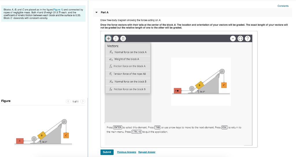 Solved Blocks A, B, and C are placed as in the | Chegg.com