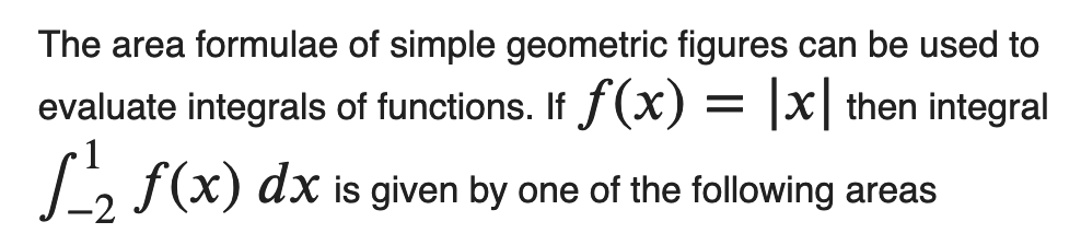 Solved The area formulae of simple geometric figures can be | Chegg.com