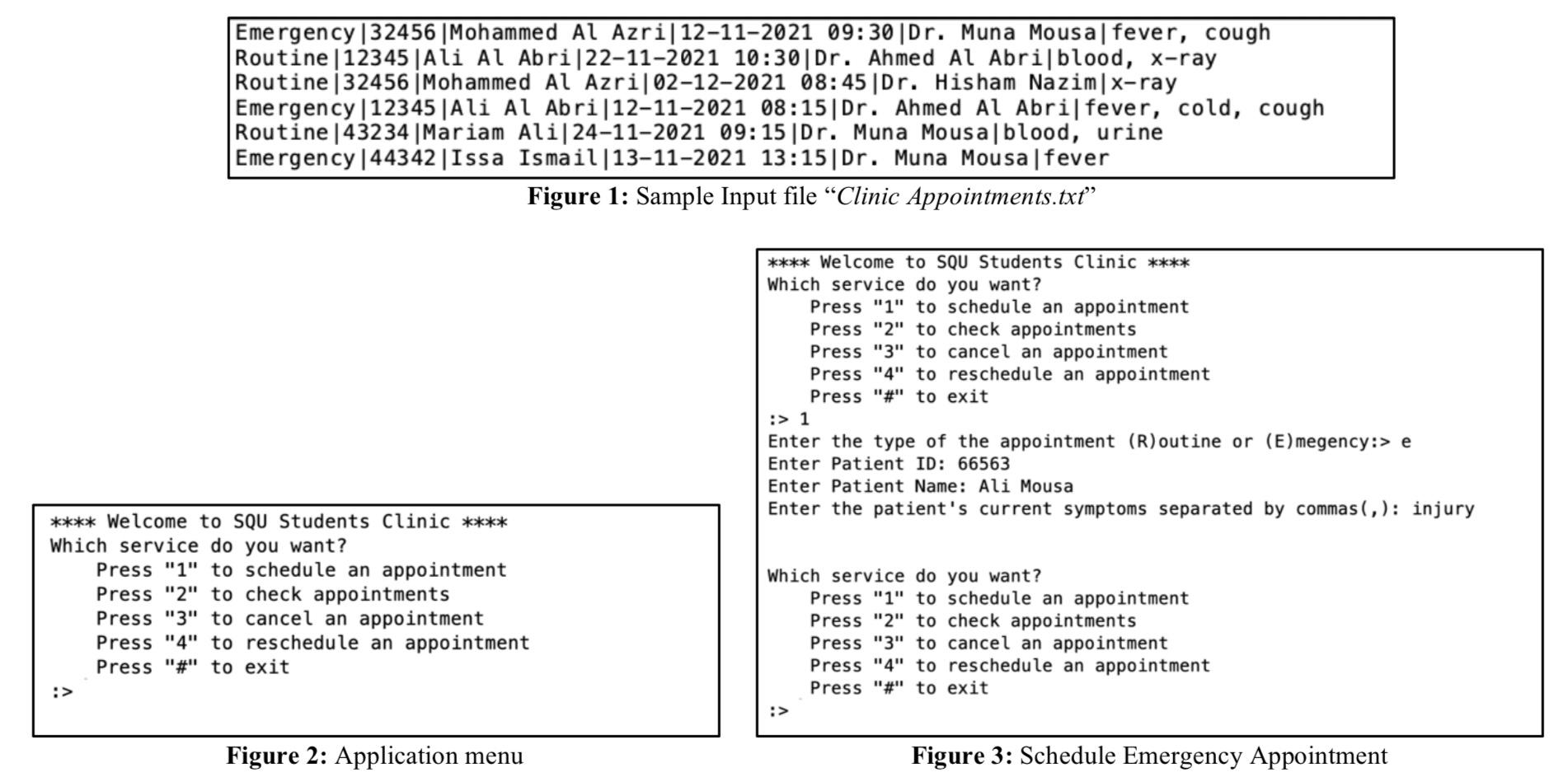 Solved Java... Read the initial appointments records from a | Chegg.com