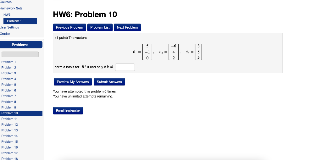 Solved form a basis for 𝑅3 R3 if and only if 𝑘≠k≠ | Chegg.com