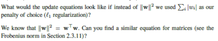 Solved What would the update equations look like if instead | Chegg.com