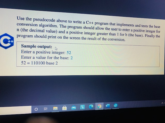 Solved Use The Pseudocode Above To Write A Ch Program That 5749