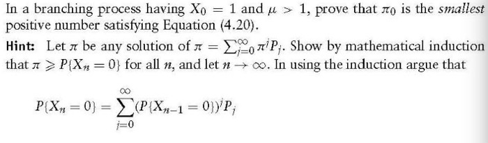 Solved In a branching process having Xo 1 and 1, prove that | Chegg.com