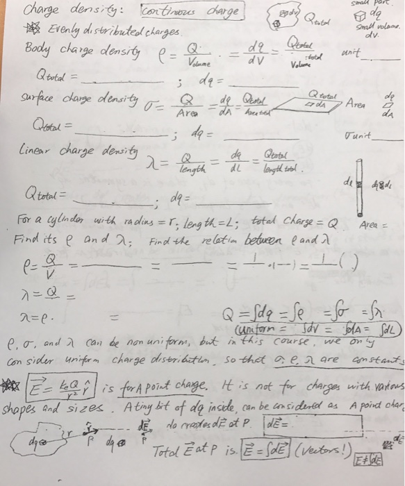 Solved Charge density: Continuous charge Evenly distributed | Chegg.com