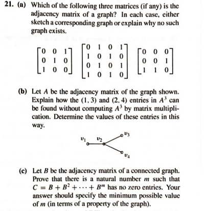 Solved 21. (a) Which of the following three matrices (if | Chegg.com