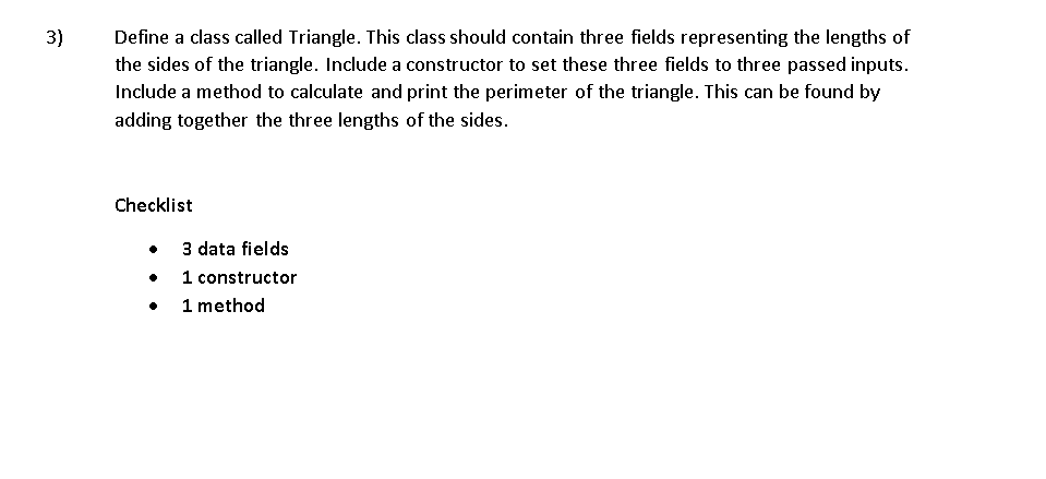Solved 3) Define a class called Triangle. This class should | Chegg.com