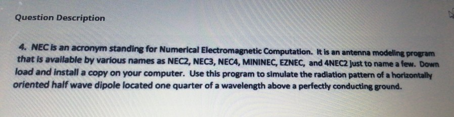 Question Description 4. NEC is an acronym standing | Chegg.com