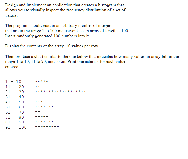 Solved Design And Implement An Application That Creates A