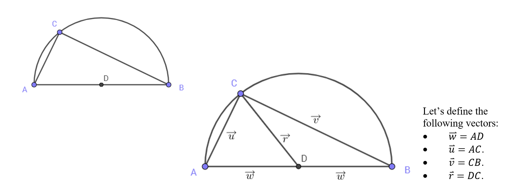 Solved Let's define the following vectors: - w=AD - u=AC. - | Chegg.com Solved Let's define the following vectors: - w=AD - u=AC. - | Chegg.com