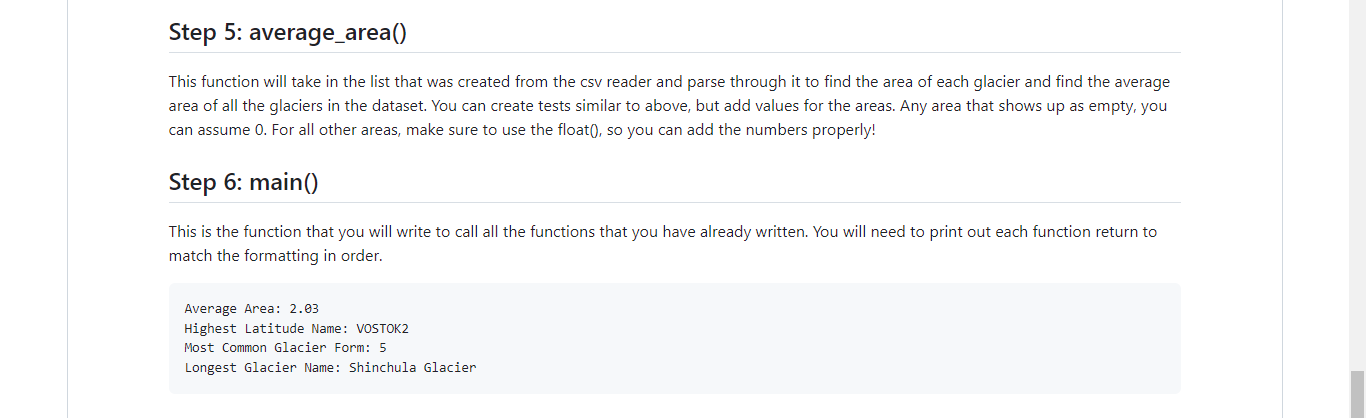 Solved Step 2: longest_glacier_name(glacier_list) This | Chegg.com