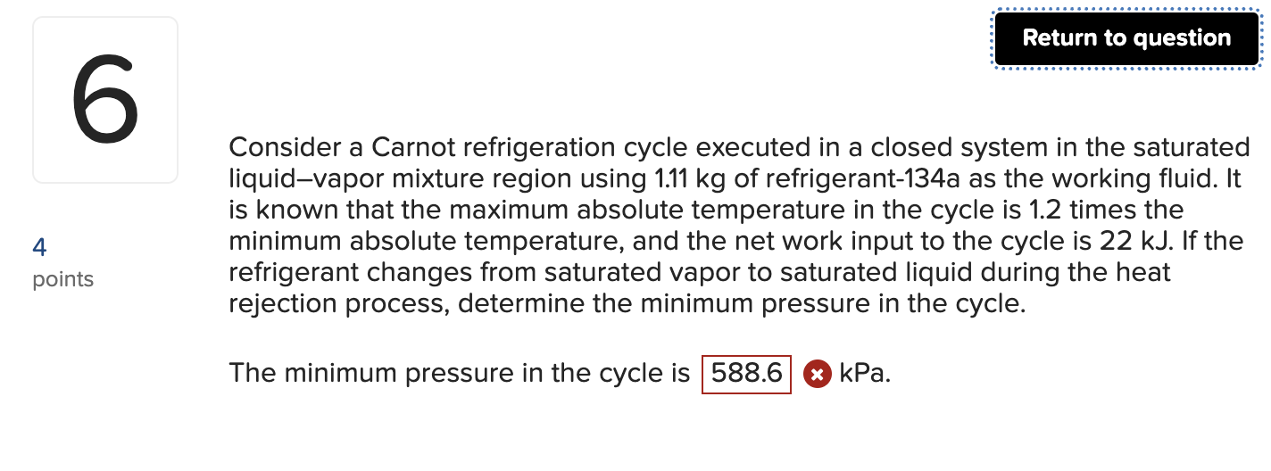 Solved Consider a Carnot refrigeration cycle executed in a | Chegg.com