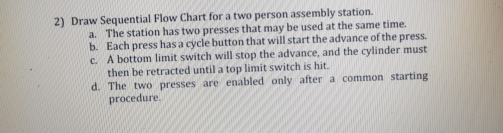 Solved 2) Draw Sequential Flow Chart for a two person | Chegg.com