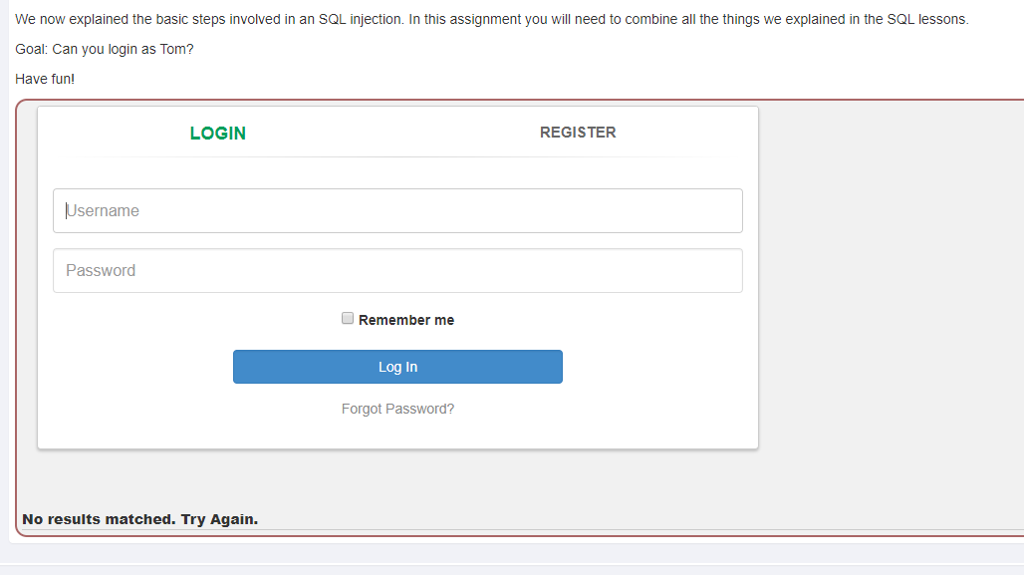 SQL WebGoat - Advanced SQL Injection Please help me | Chegg.com