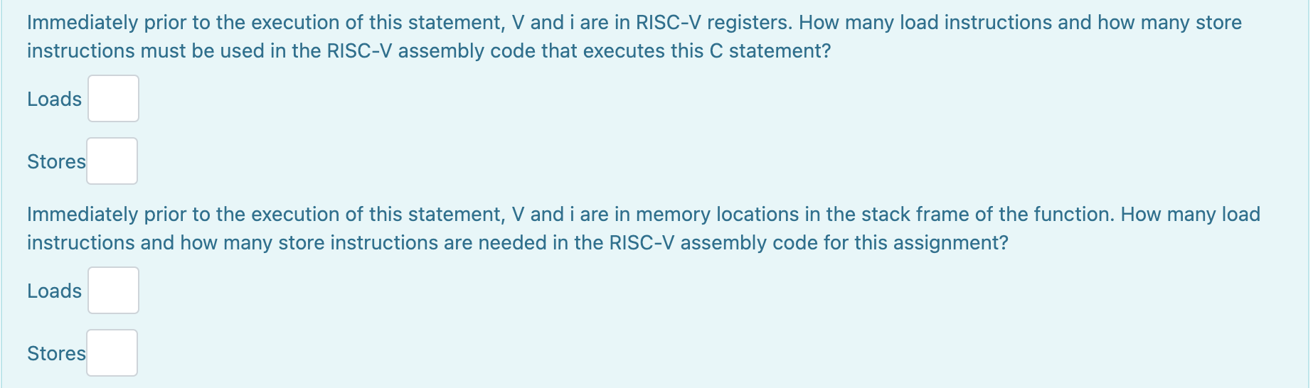 Assembly program RISC-V, SHOW WORK, and give | Chegg.com