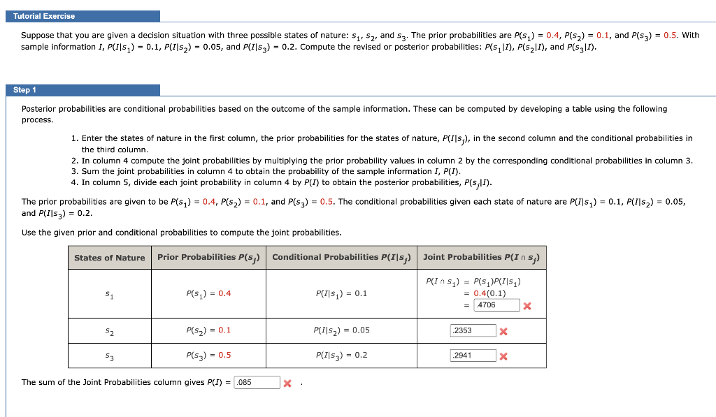Solved Suppose That You Are Given A Decision Situation With