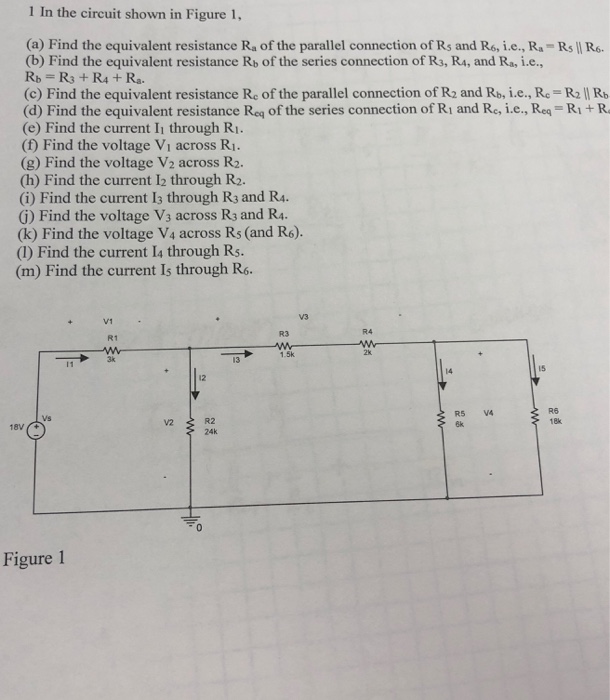 Solved 1 In the circuit shown in Figure 1, (a) Find the | Chegg.com