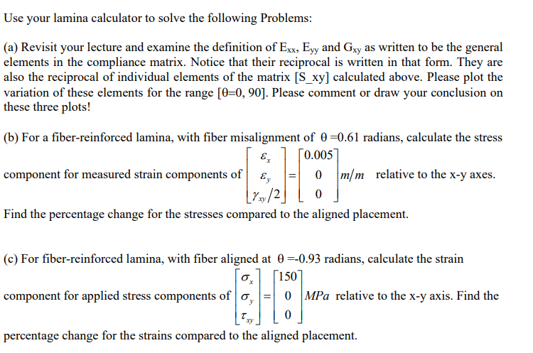 Use your lamina calculator to solve the following | Chegg.com