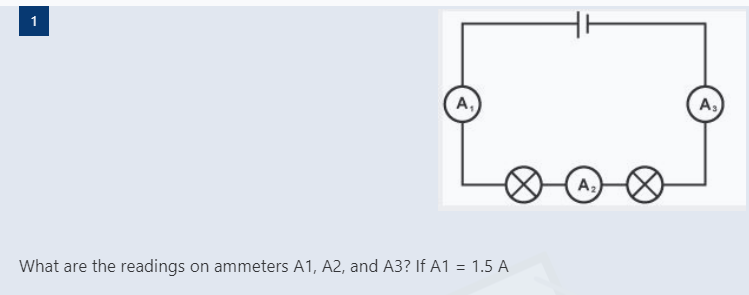 Solved A A, A2) What are the readings on ammeters A1, A2, | Chegg.com