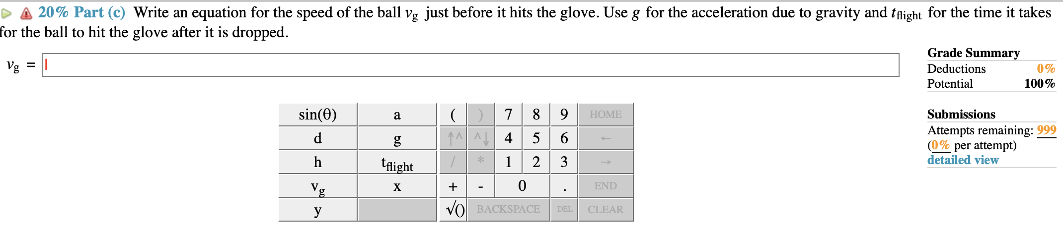 Solved (13\%) Problem 1: A baseball catcher is performing a | Chegg.com