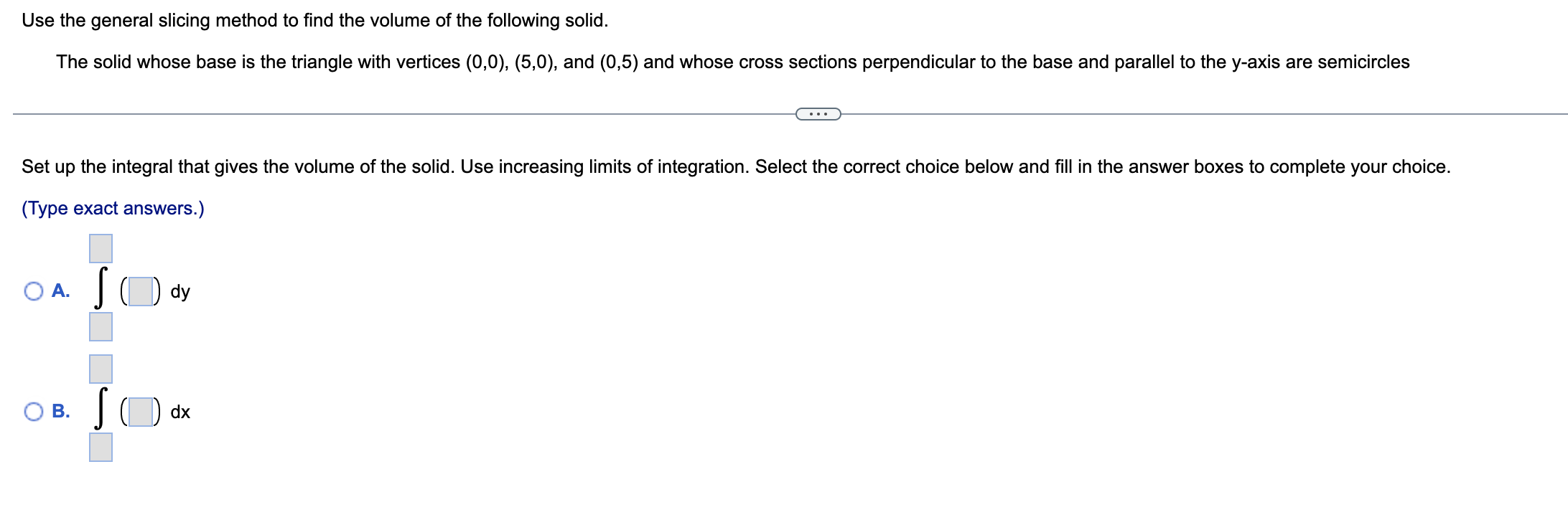 Solved Use the general slicing method to find the volume of | Chegg.com