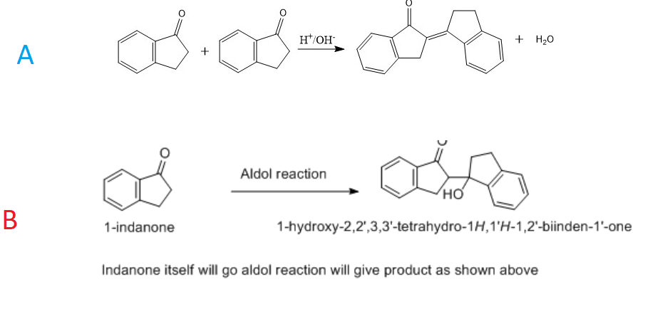 Solved 1-indanone can react with itself. Which reaction | Chegg.com