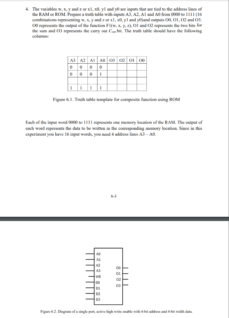 Solved 4. The variables w, x, y and z or xl, x0, yl and yo | Chegg.com