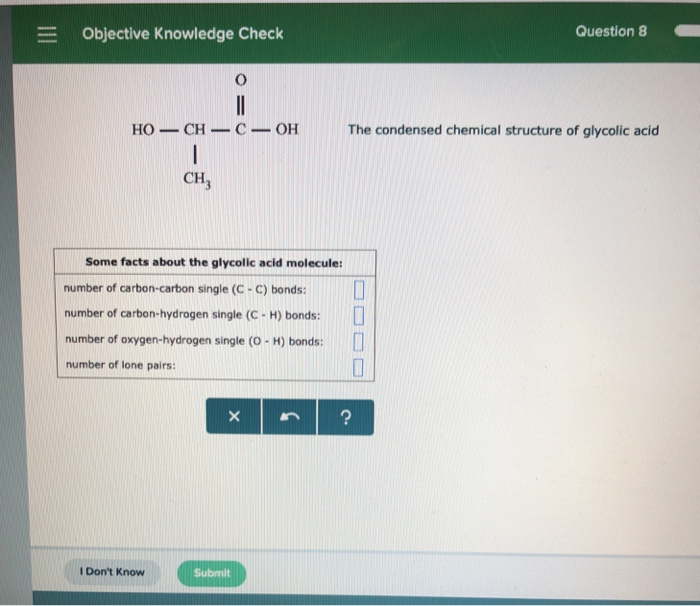 Solved Objective Knowledge Check Question 8 The condensed | Chegg.com