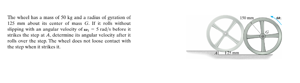 Solved The wheel has a mass of 50 kg and a radius of | Chegg.com